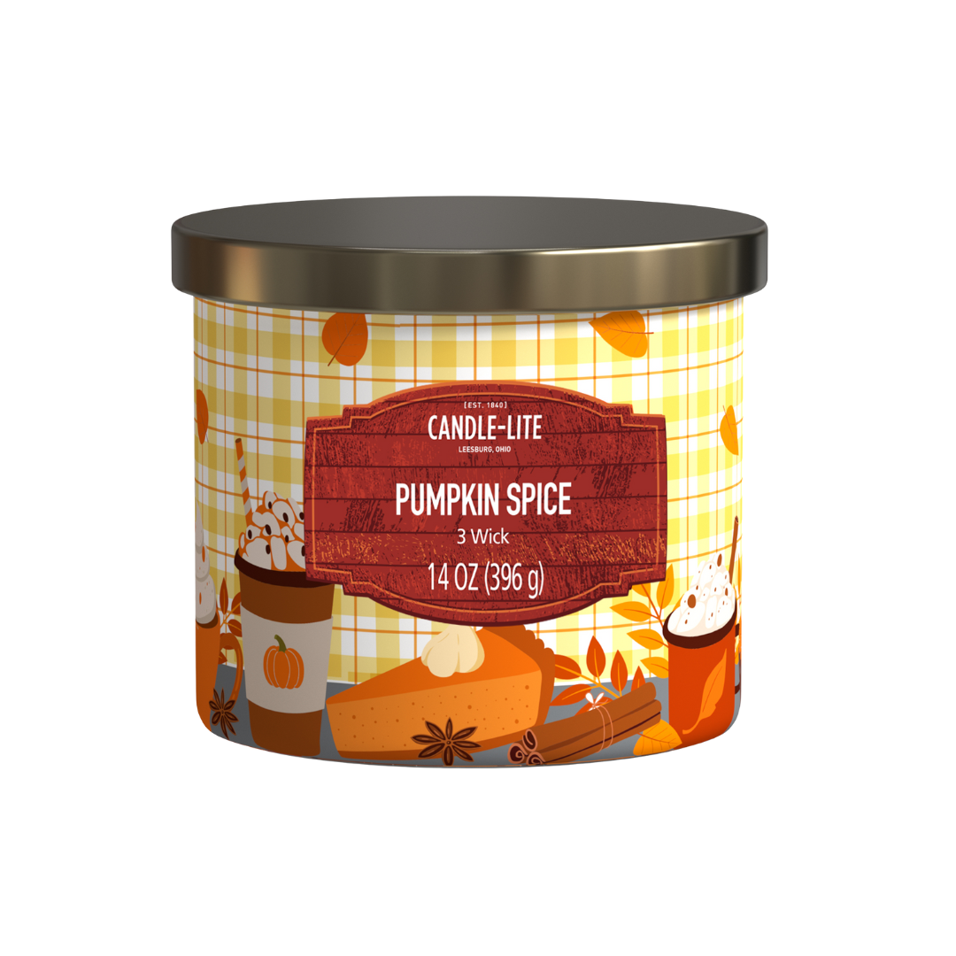 Pumpkin Spice 3-wick 14oz Jar Candle – Candle-lite Company